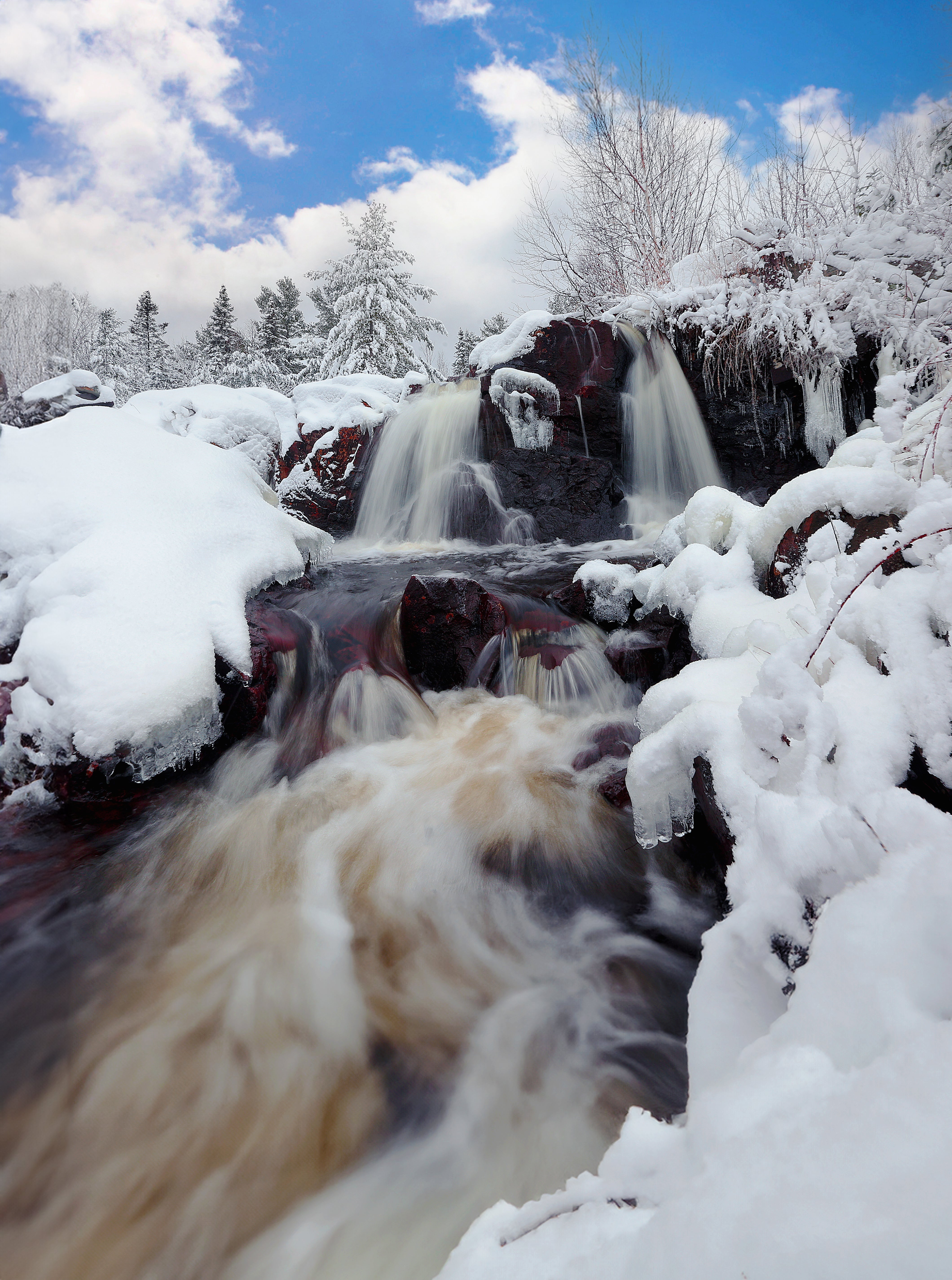 Canvas - Two Buck Falls Winter Wonderland – Northern Exposures Photography